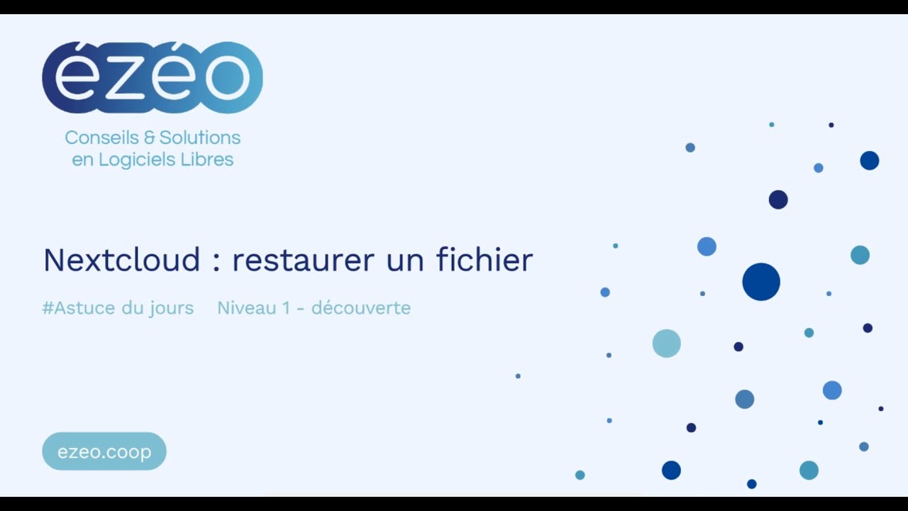 Nextcloud : restaurer un fichier - YouTube