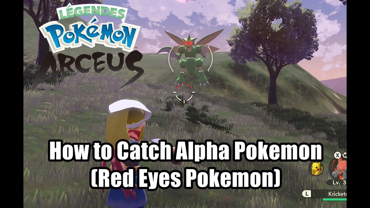 Pokemon Legend Arceus : How to Catch Alpha Pokemon (Red Eyes) - YouTube