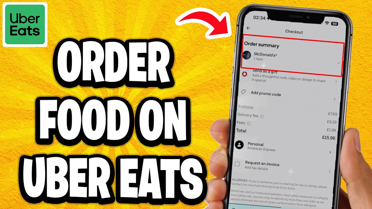 How To Order Food On Uber Eats - YouTube