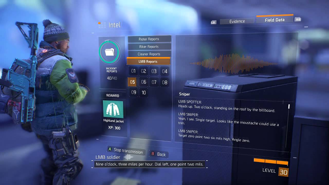 The Division Intel - LMB reports - YouTube