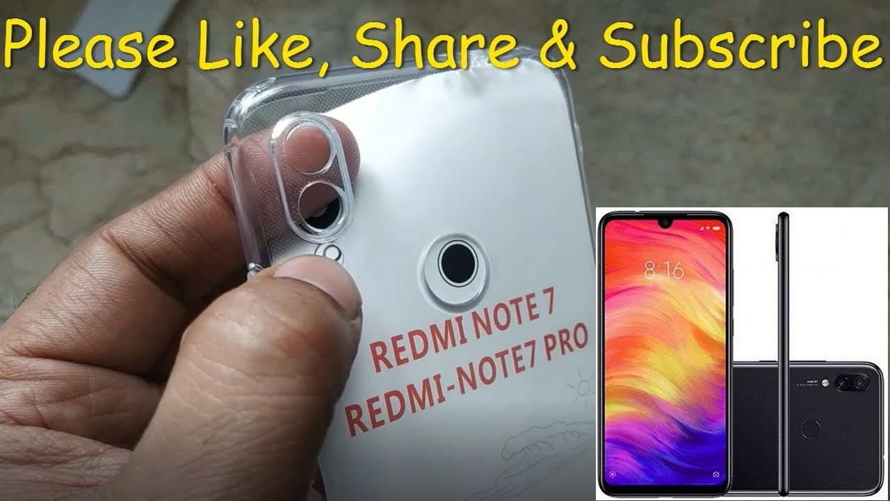 RedMi Note 7 Ultra Clear Slim Anti-Slip Grip Back Case with Best Camera ...