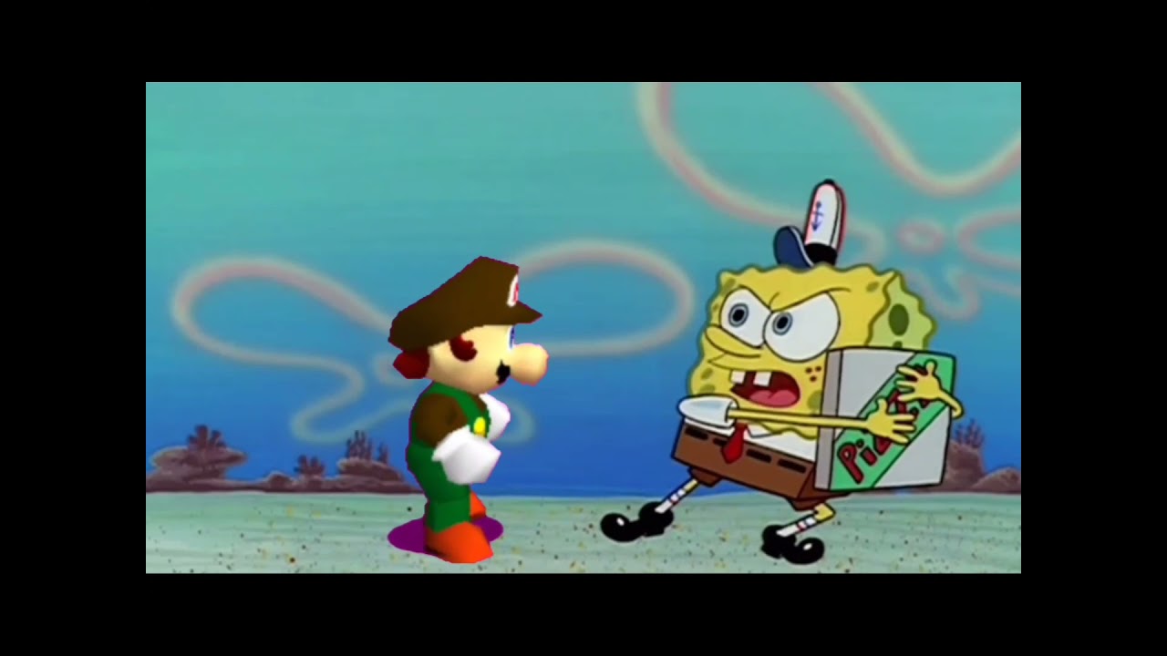 Gamaeong trying to get pizza from spongebob(Korean dub version voice) - YouTube