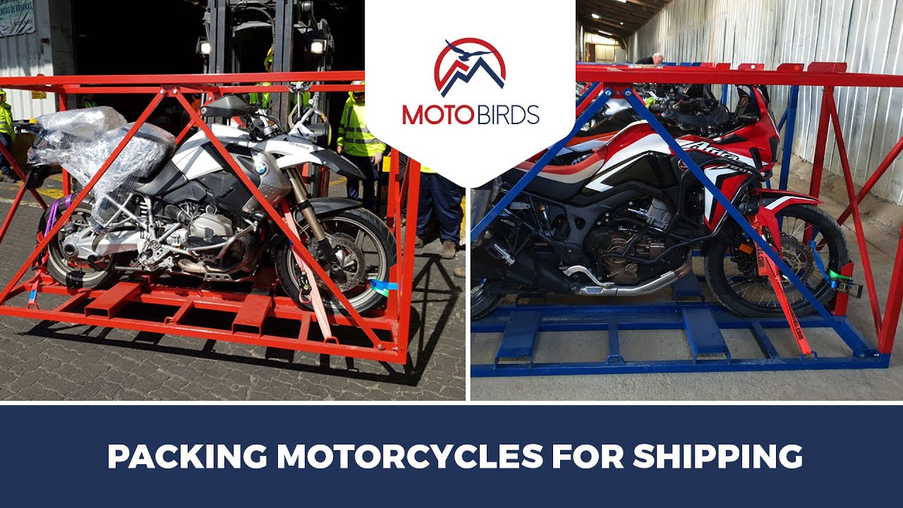 MotoBirds - packing motorcycles for shipping - YouTube