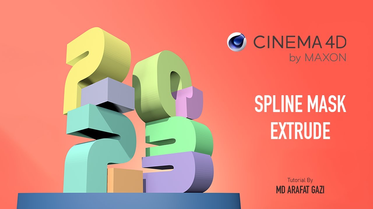 2023 | Cinema 4D | Spline Mask | Extrude - YouTube