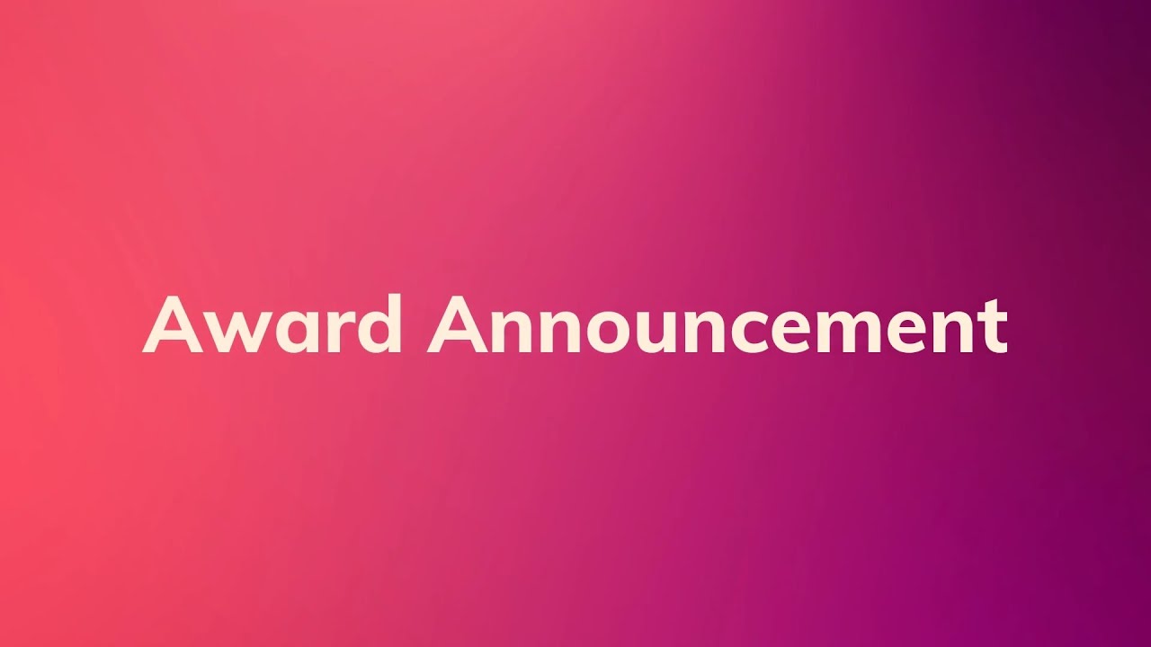 Award Announcement Video Template (Editable) - YouTube