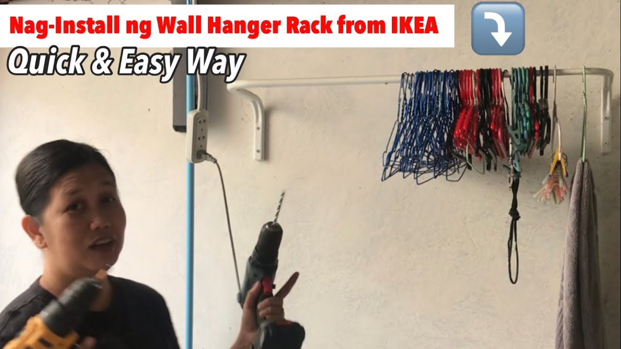 Nag-Install ng Wall Hanger Rack From IKEA #ikea #dailyvlog # ...