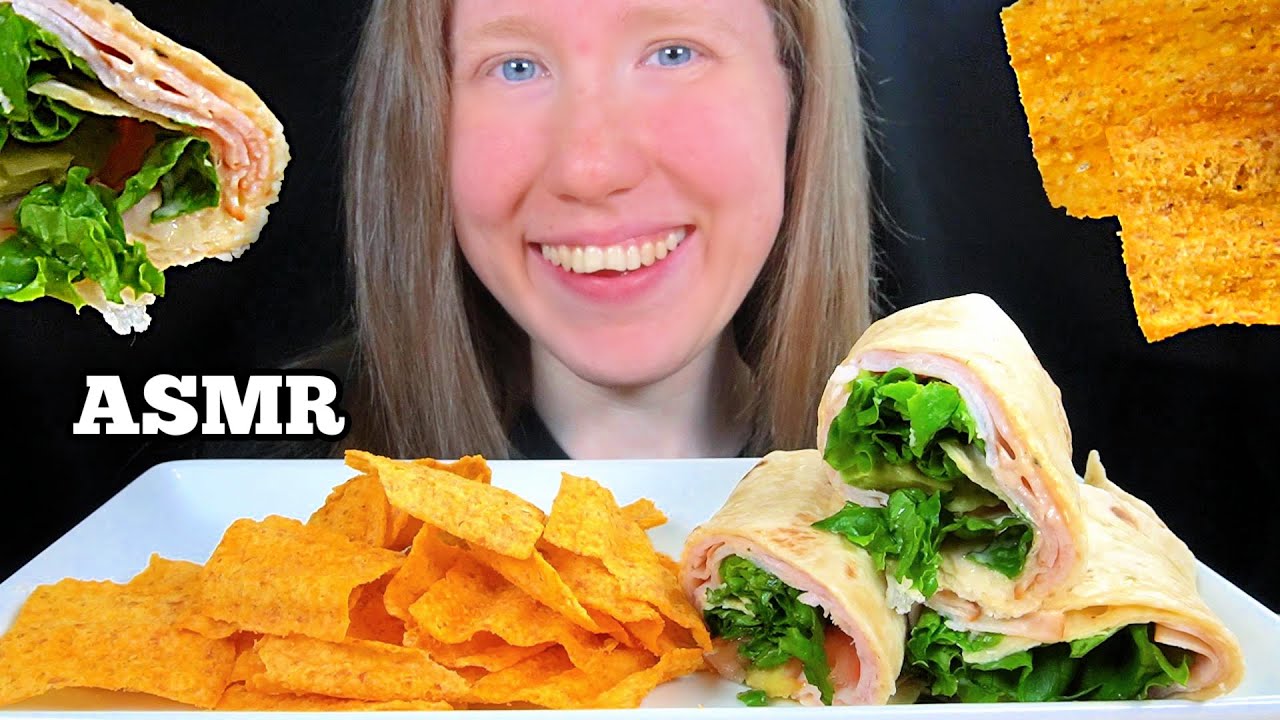 ASMR SPICY TURKEY WRAP MUKBANG EATING SOUNDS - YouTube
