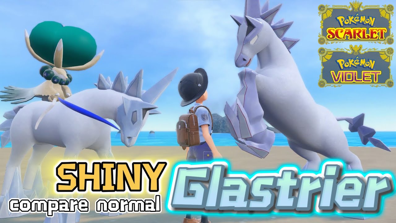 Glastrier (Shiny vs Normal) | Legendary Pokemon | Comparison (Side by ...