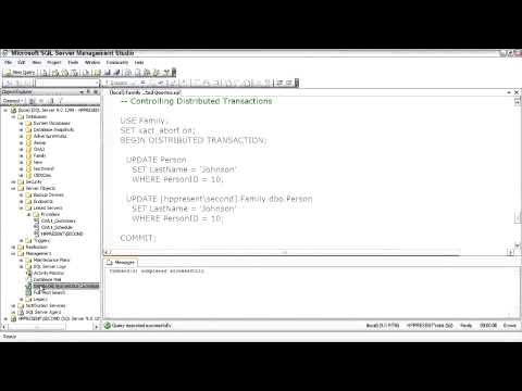 SQL Server Controlling Distributed Transactions - YouTube