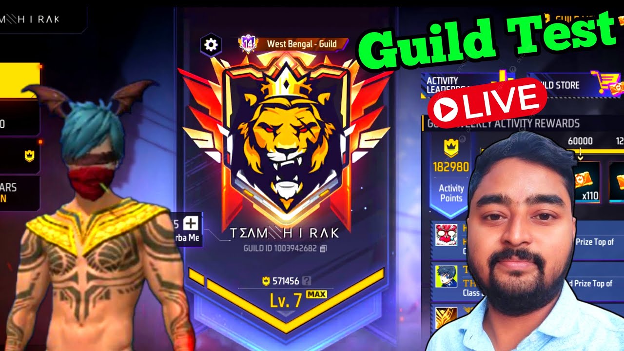 Live Guild Test Free Fire India Server | Live Custom Giveaway Free Fire ...