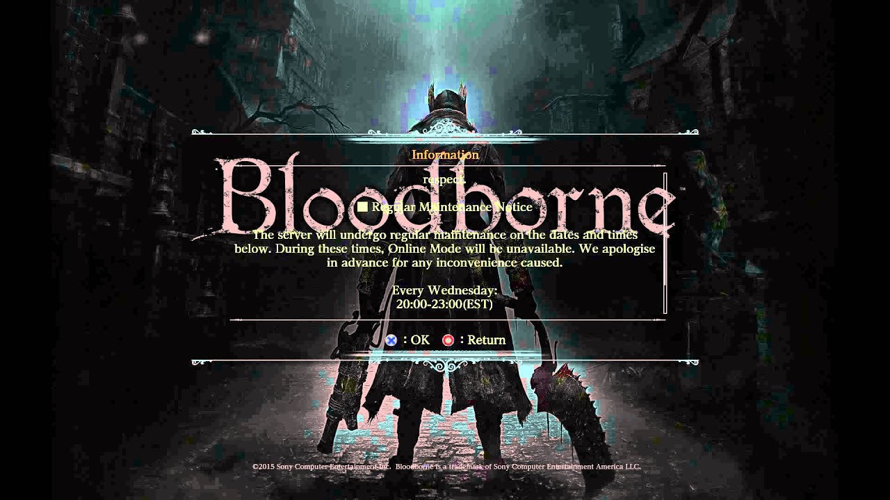 Bloodborne - (Game Start Up) "Welcome to Online Mode" / "Respect ...