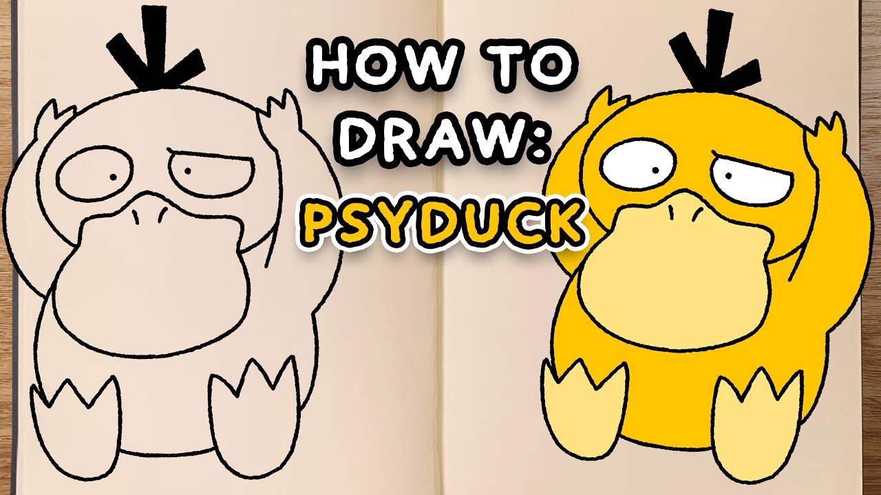 Learn to draw PSYDUCK! From Pokémon (easy step by step) - YouTube