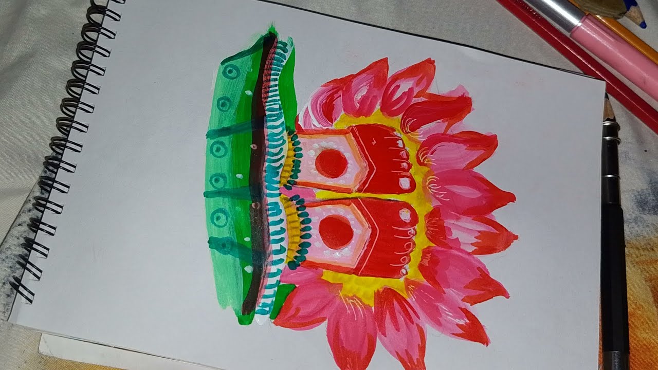 Radhe Rani charan drawing Easy tutorial ।। how to draw radhe rani ...