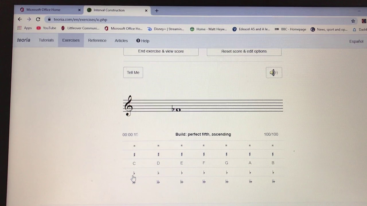 Teoria - Instructions for using Intervals recognition and theory - YouTube