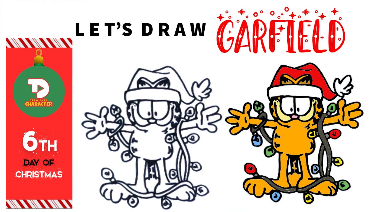 12 days of Drawing | How to Draw Garfield - YouTube