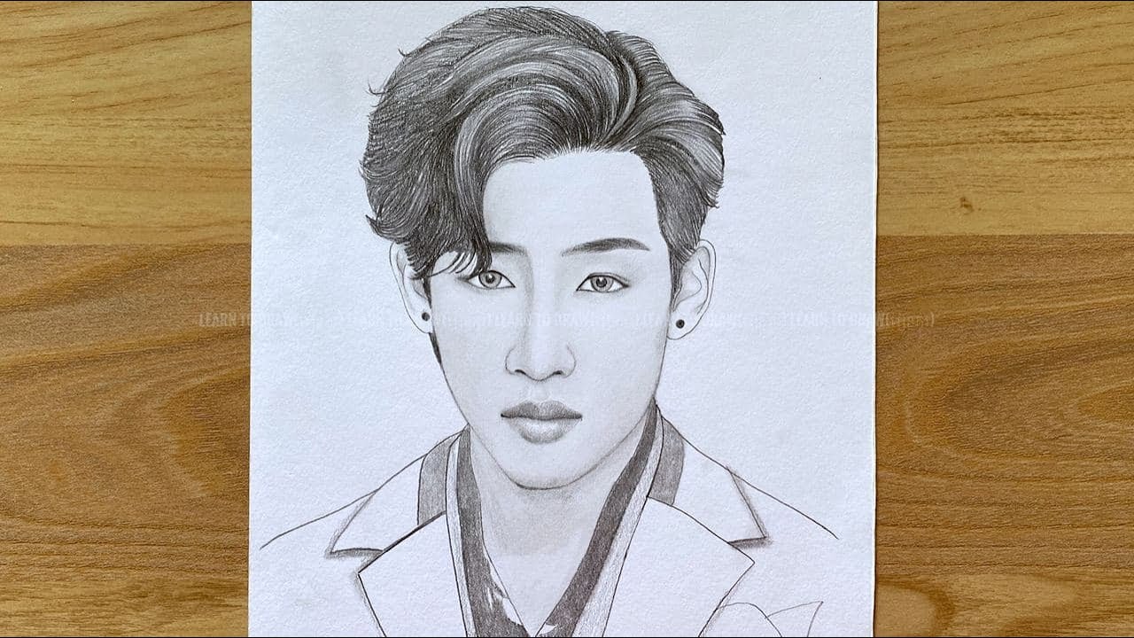 How to draw Bam Bam GOT7 | GOT7 sketch for beginners | pencil drawing ...