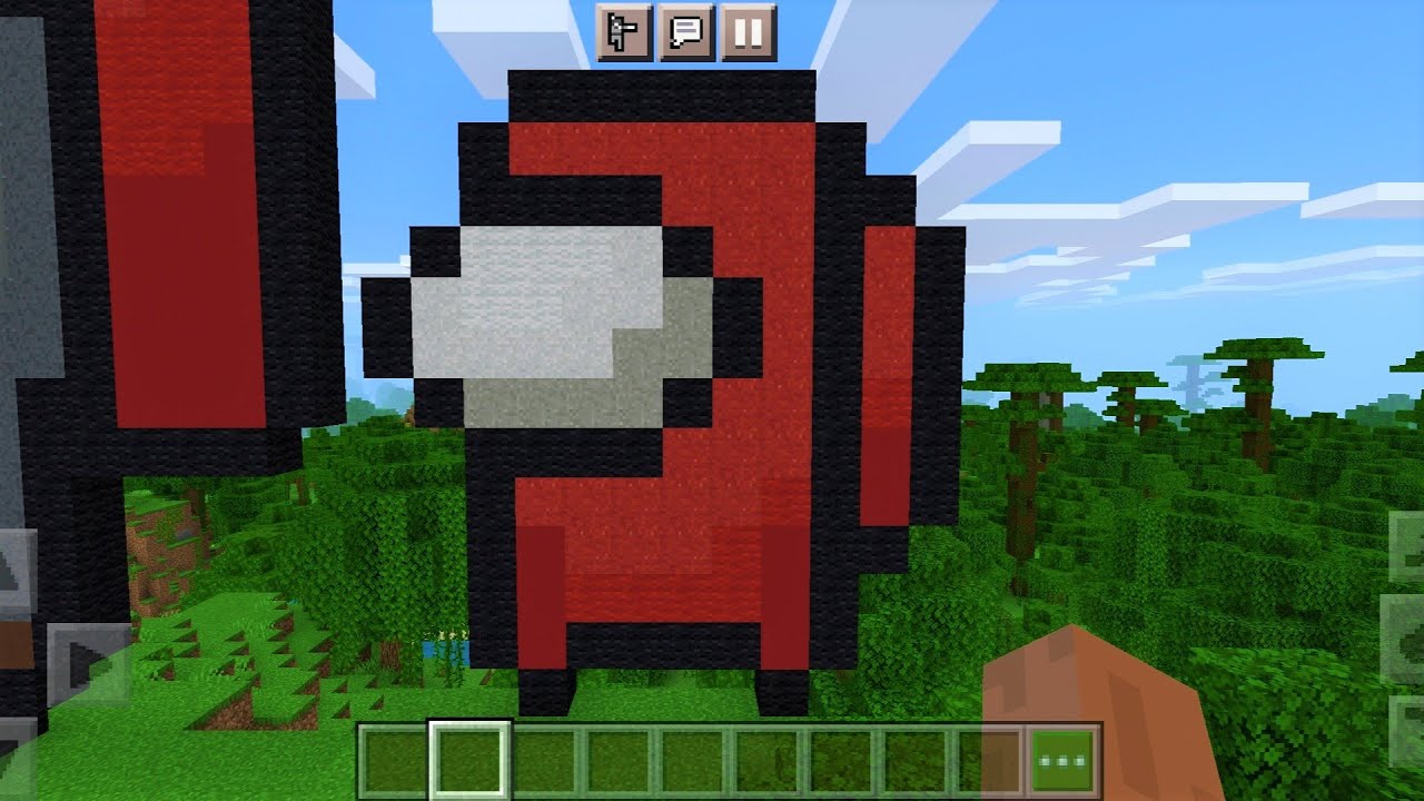 a small suspicious crewmate among us minecraft tutorial - YouTube