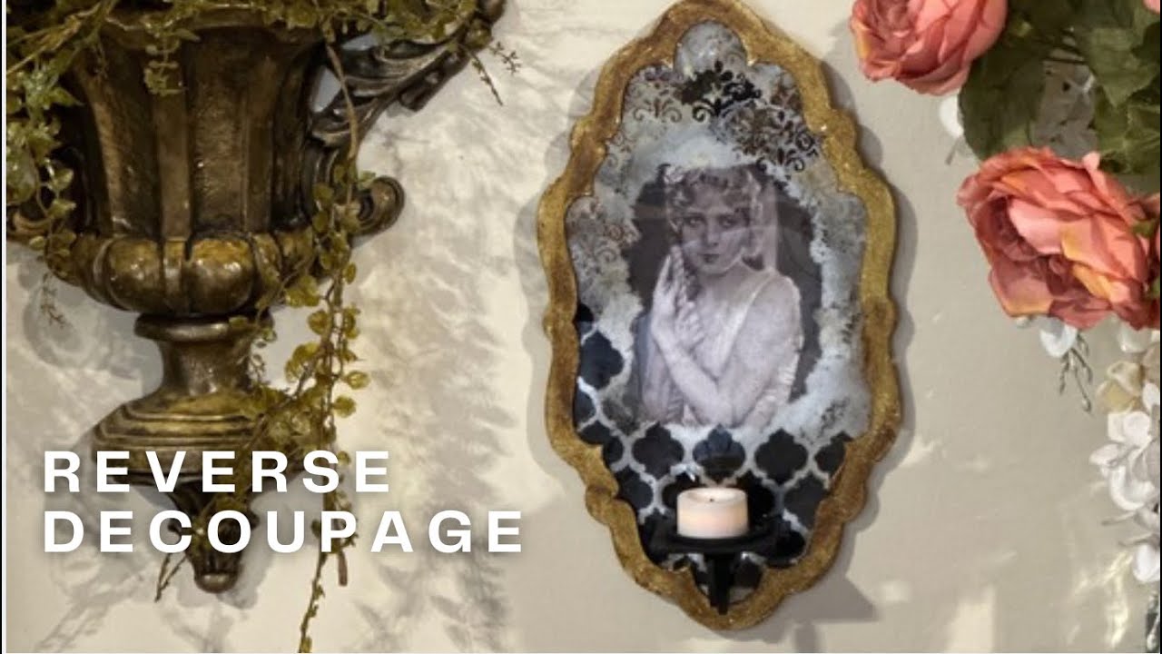 How to do a Reverse Decoupage Project - YouTube