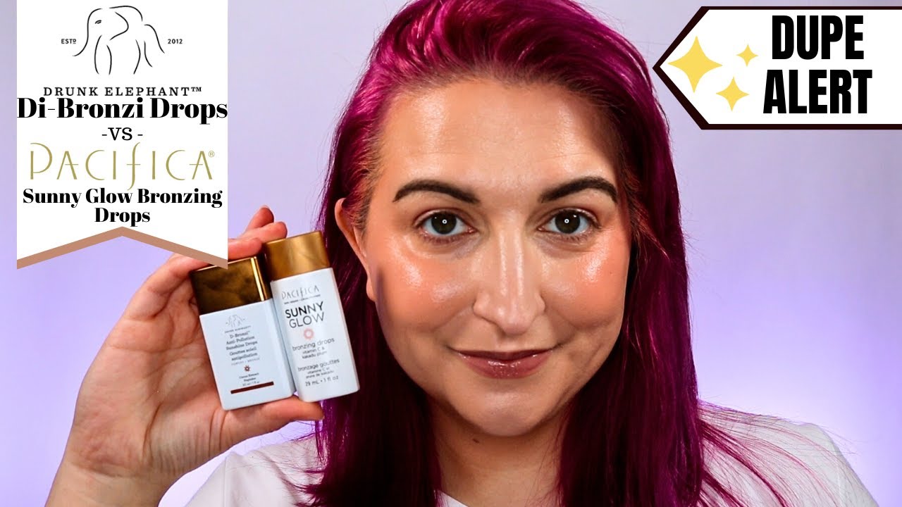 DUPE ALERT - Drunk Elephant vs Pacifica Bronzing drops | Kirby Rose ...