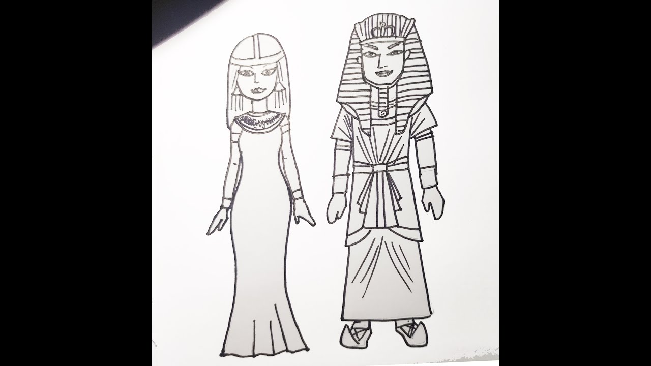 HOW TO DRAW EGYPTIAN TRADITIONAL CLOTHES | EASY DRAWING TUTORIAL # ...