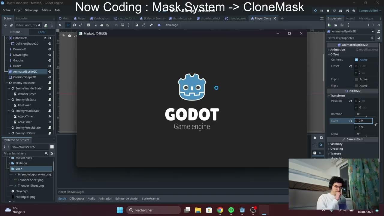 Rediffusion - 17 Janvier 2025 - Game Dev sur Godot4 / French // Platformer. Passez dire bonjour ...