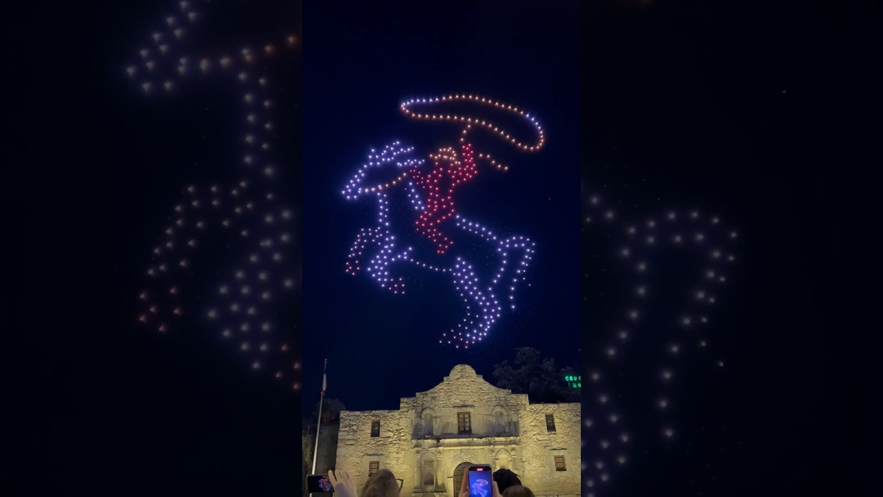 Show de drones no Texas! Foram mais de 400 drones para fazer estas ...