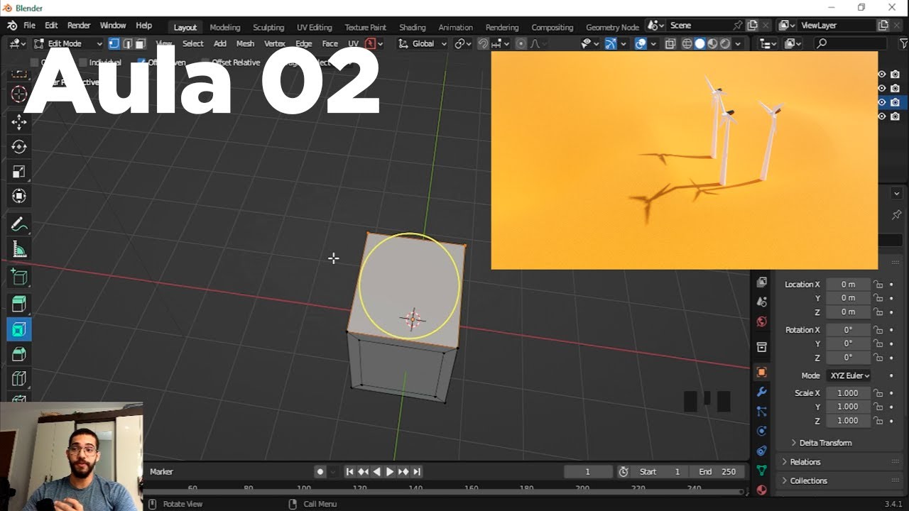 Aprenda 3D com Blender - Ferramentas do Edit Mode (Extrude & Inset ...