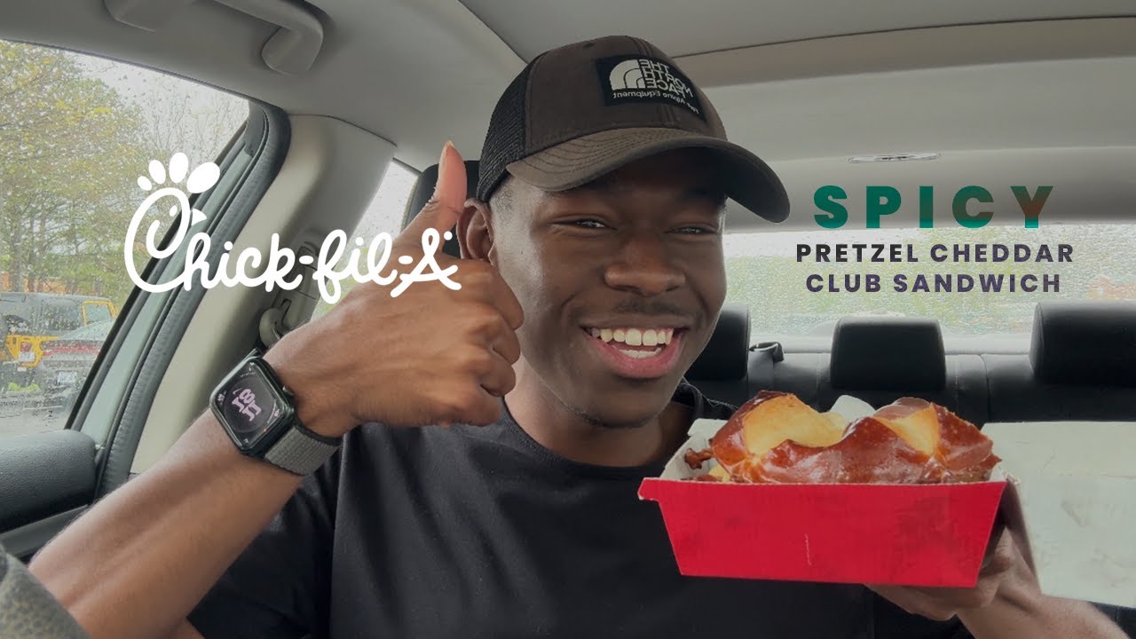 NEW - Pretzel Cheddar Club Sandwich from Chick-fil-a - YouTube
