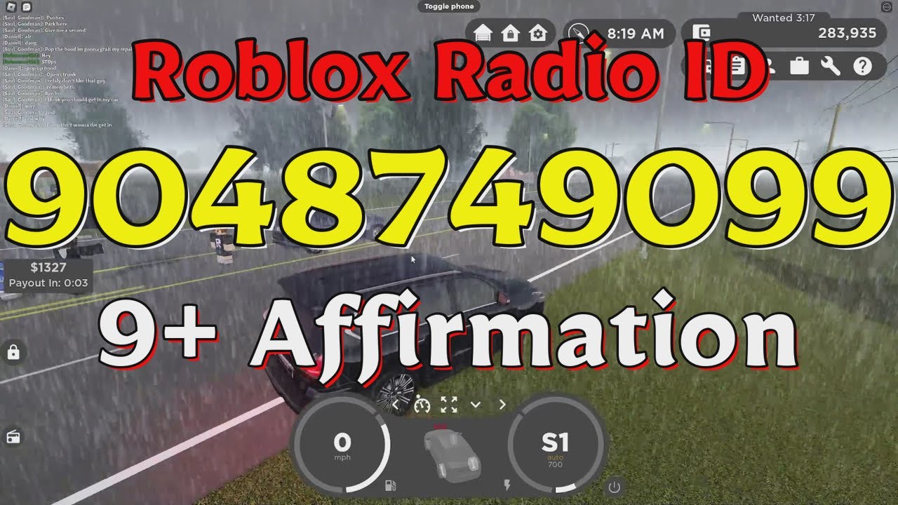 Affirmation Roblox Radio Codes/IDs - YouTube