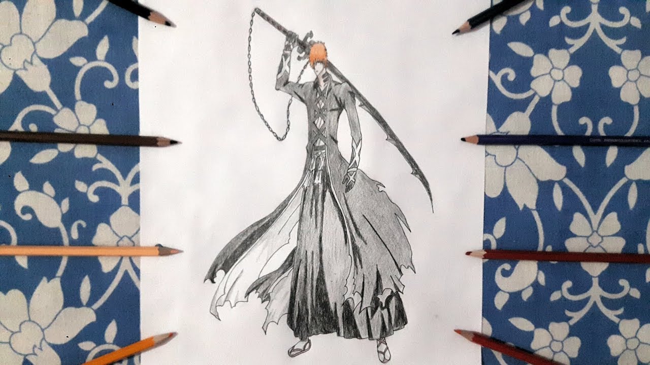 Drawing Ichigo Fullbring Bankai - Bleach - Speed Drawing - Time Lapse ...