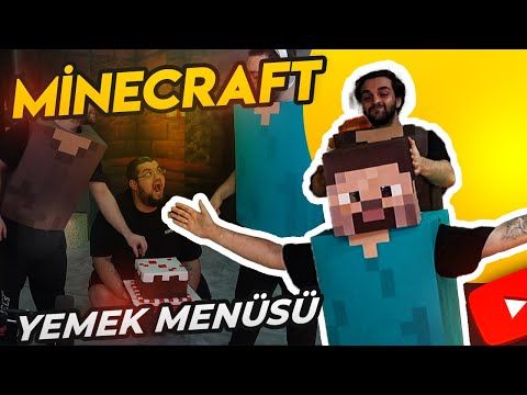 ERAY | EBONİVON MİNECRAFT PASTASI VE YEMEK MENÜSÜNÜ DENİYOR!
