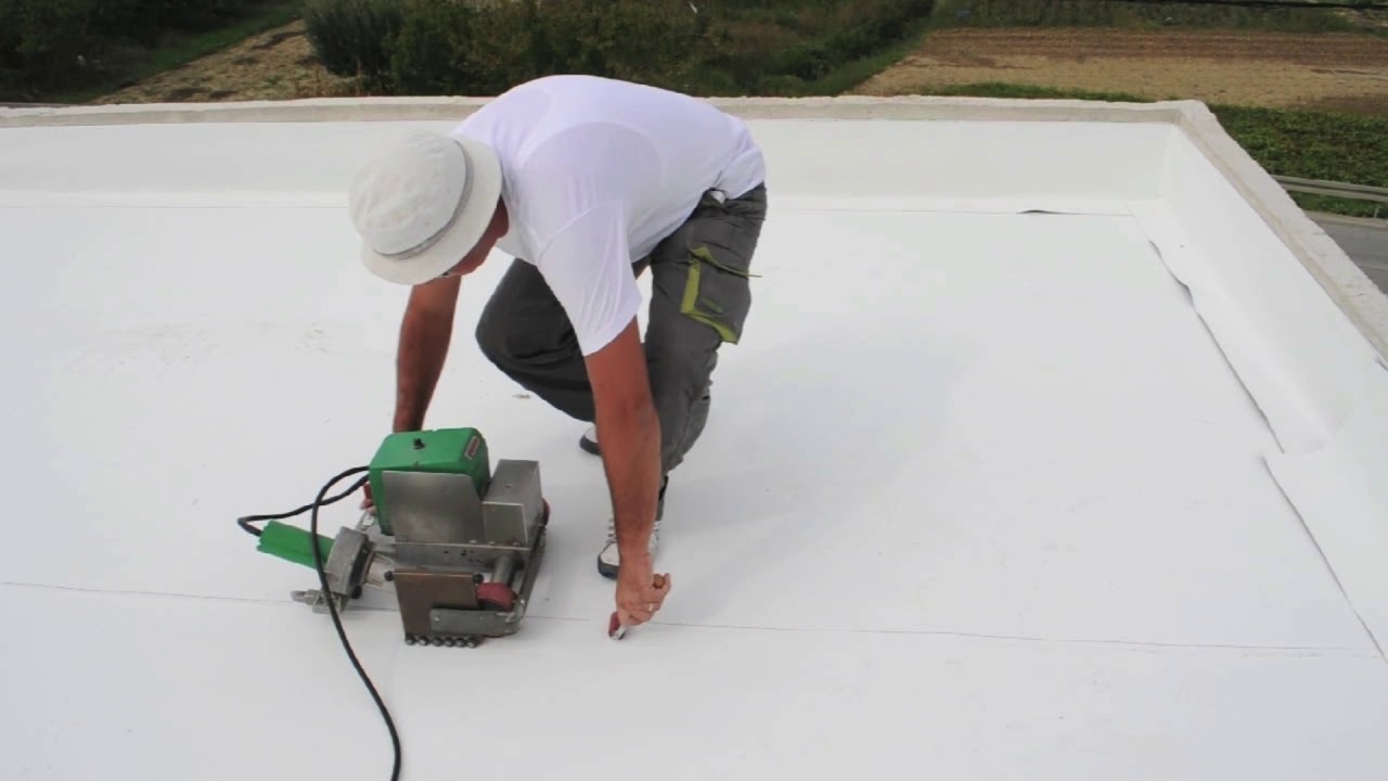 Hidroizolacija ravnog krova TPO membranom - DRACO PLAN - YouTube