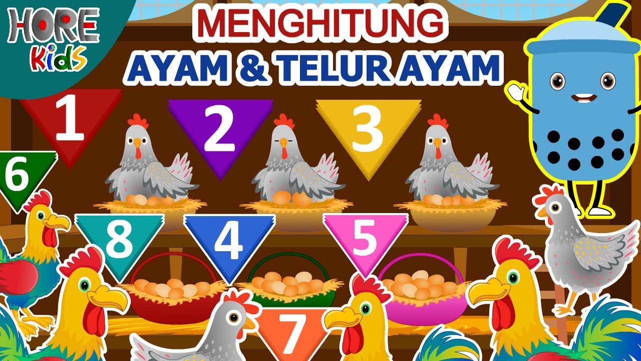 Menghitung Ayam dan Telur Ayam | Belajar Berhitung Ayam dan Telur Ayam ...