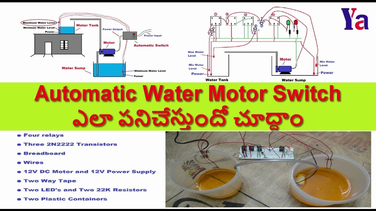 54 Automatic Water Motor switch ఎలా పనిచేస్తుందో చూద్దాం - YouTube