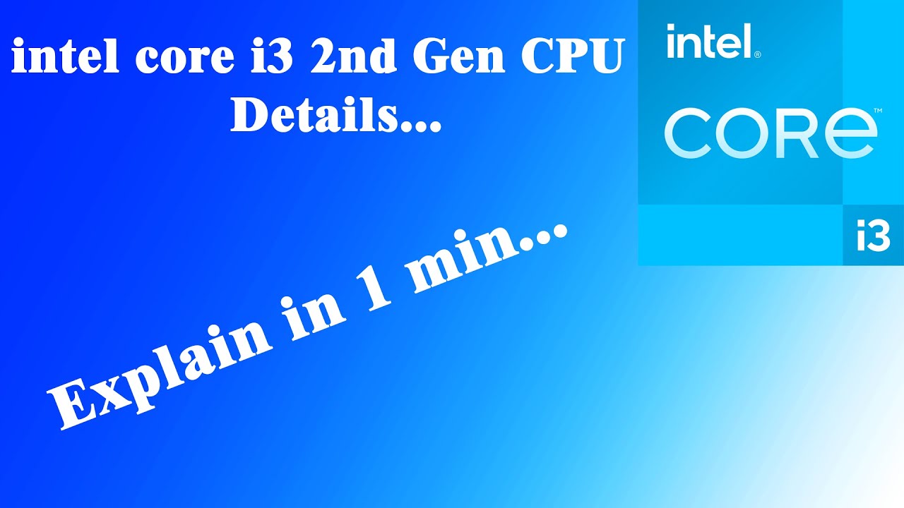 Intel Core i3 2nd Gen Cpu Details #computer #corei3 - YouTube