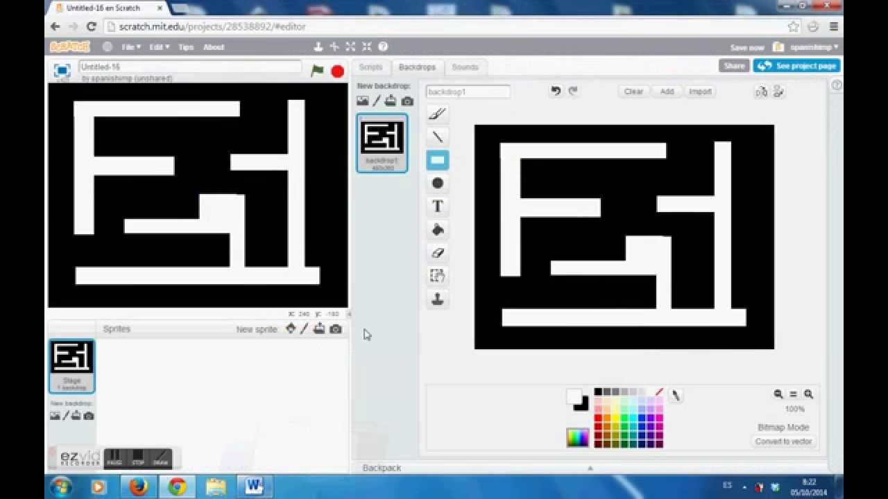 Make a pacman in scratch video 2 stage part 2 - YouTube