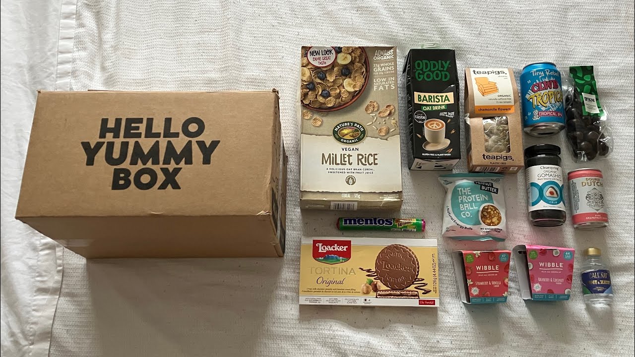 Hello Yummy August Box Unboxing - YouTube
