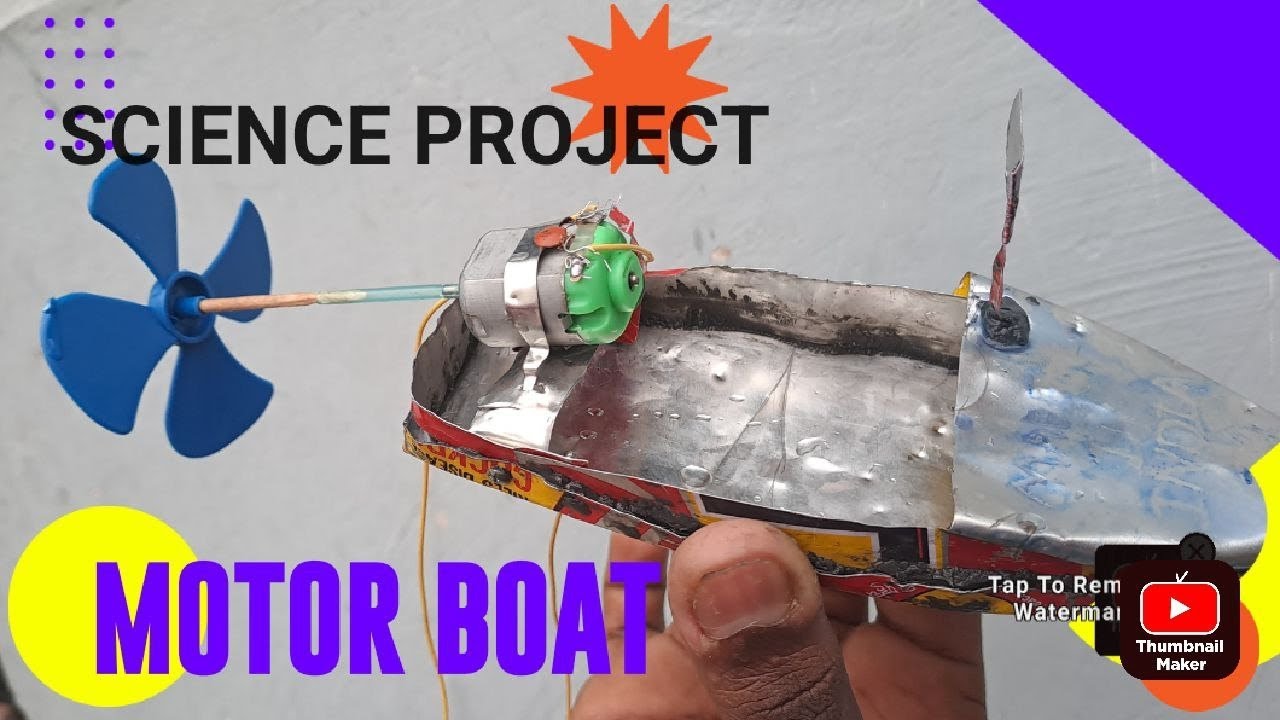 A NEW SCIENCE PROJECT MOTOR BOAT#projects - YouTube