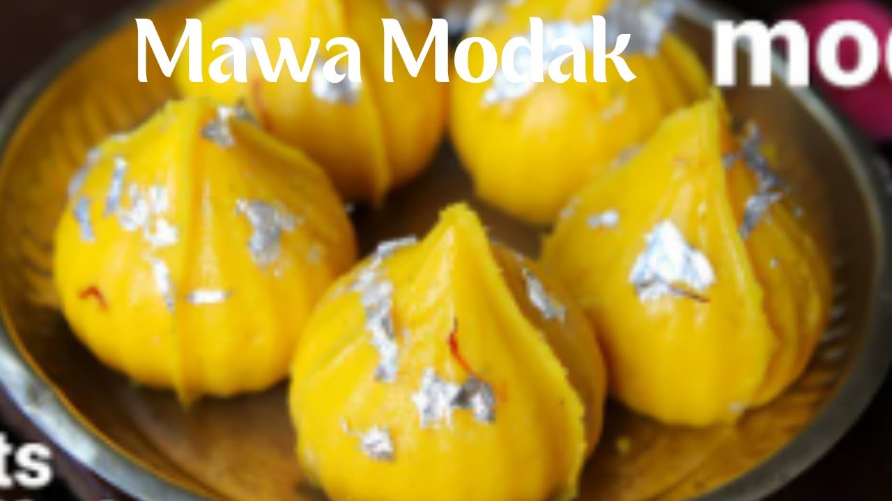 Mawa modak recipe | khoya modak | मावा मोदक | mawa ke modak | yellow ...