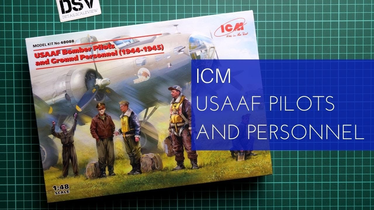 ICM 1/48 USAAF Bomber Pilots and Ground Personnel (48088) Review - YouTube