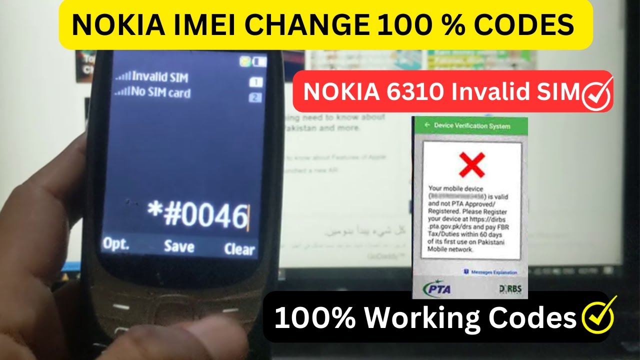 Nokia 6310 IMEI Change Codes | All Nokia Models Invalid Sim or Registration Failed Solution ...