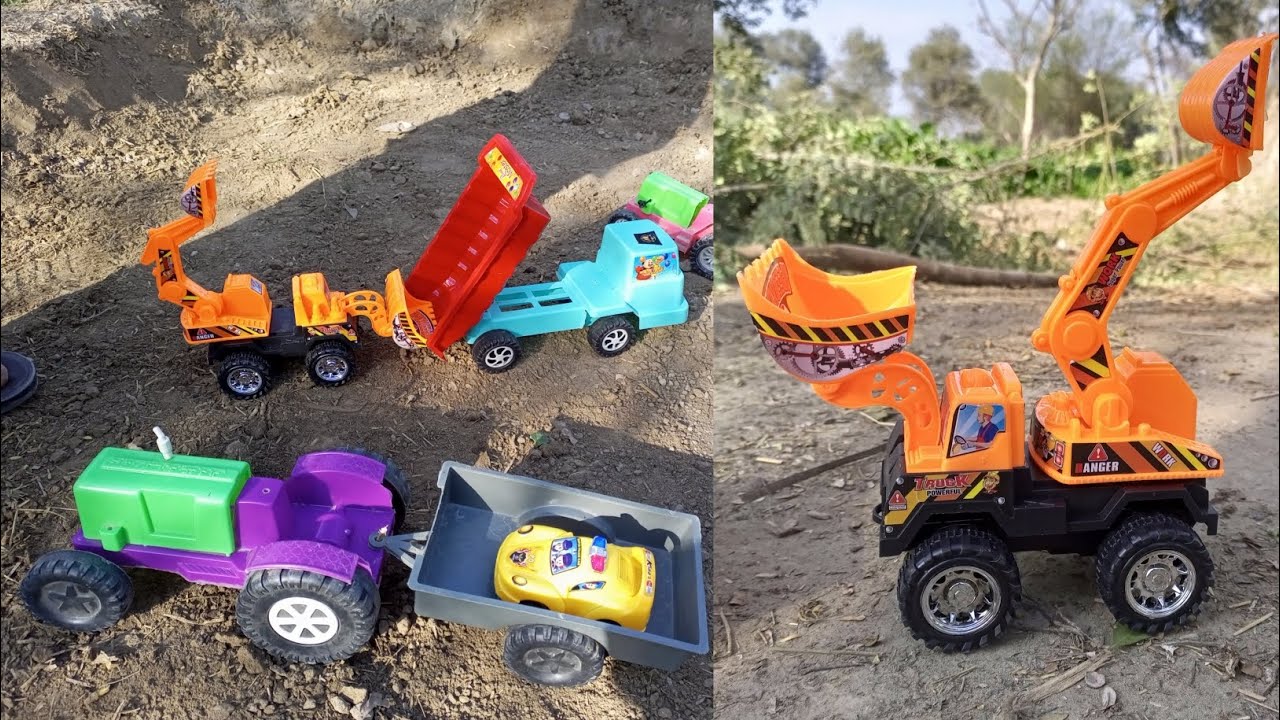 New Super Hit mini tractor trolley | Soil Loading | Crane Machine ...