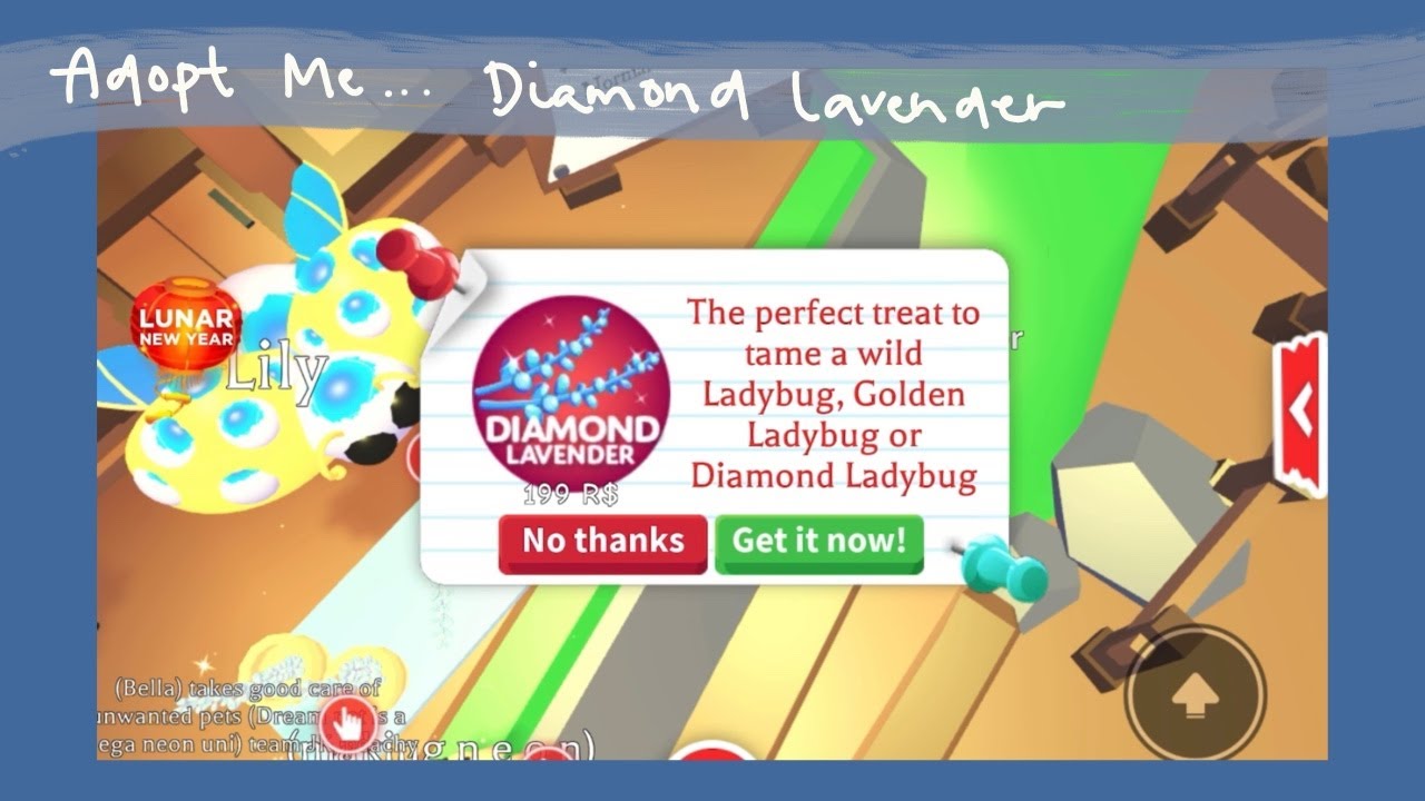 Roblox Adopt Me #1 Getting Diamond Lavender - YouTube