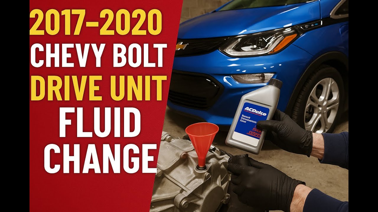Chevy Bolt EV Secret Maintenance! Drive Unit Fluid Change Amsoil ...