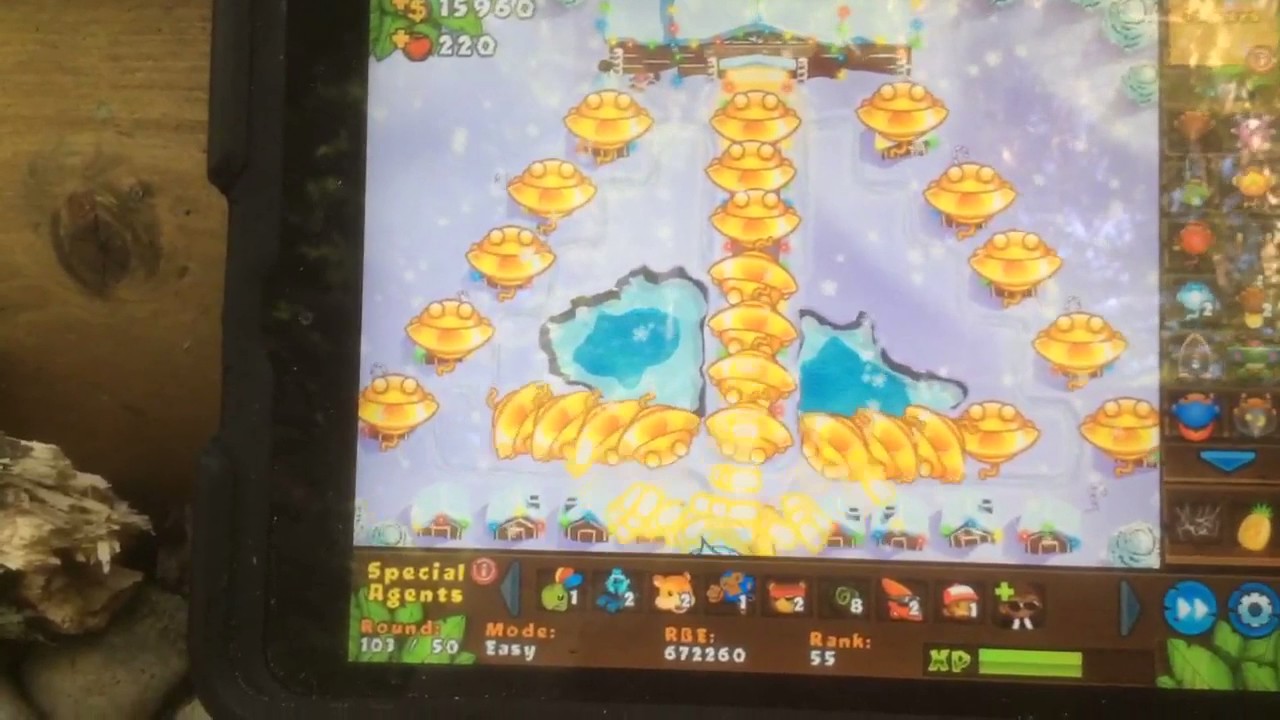 Bloons TD 5 HD super monkeys sun gobs on round 103 - YouTube