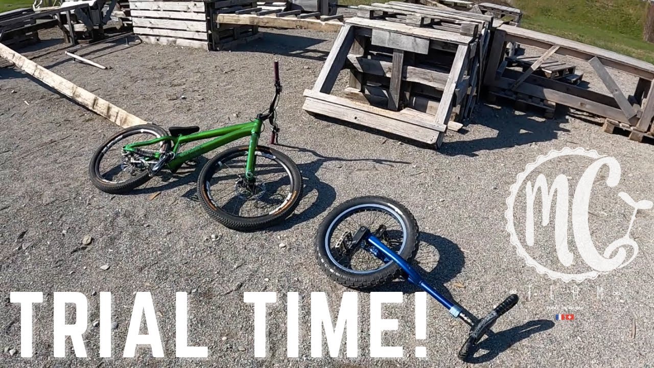 Unicycle & Bike Trial - Quick ride - YouTube