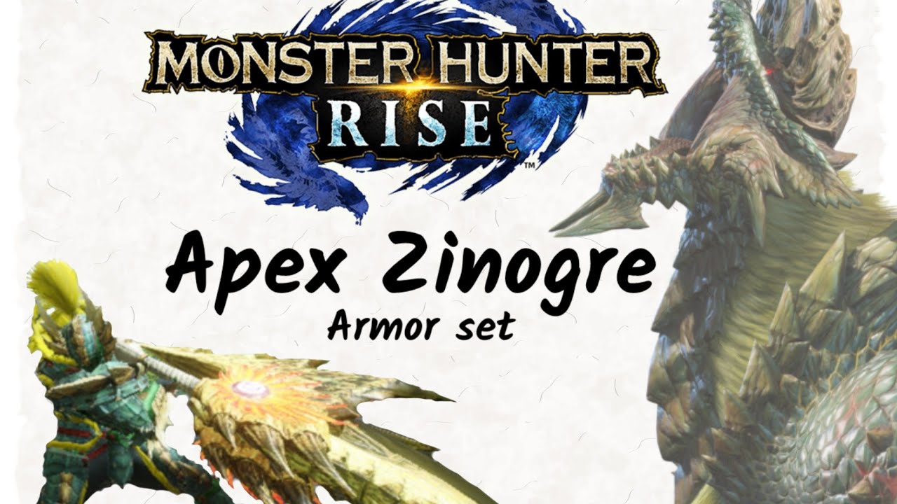 Monster Hunter Rise: Fanmade Apex Monster set #1: Apex Zinogre - YouTube