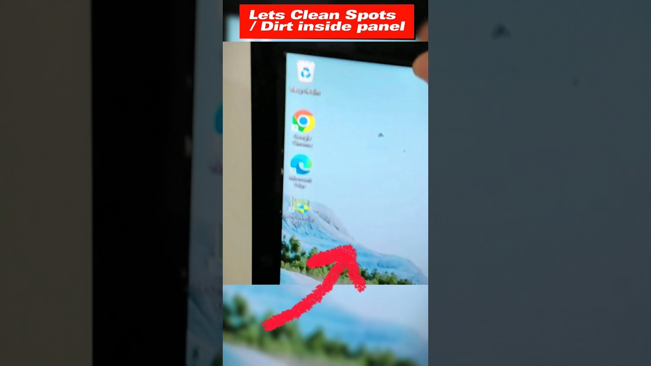 Cleaning Dots / spots / Dirt inside Monitor LED LCD Display panel # ...