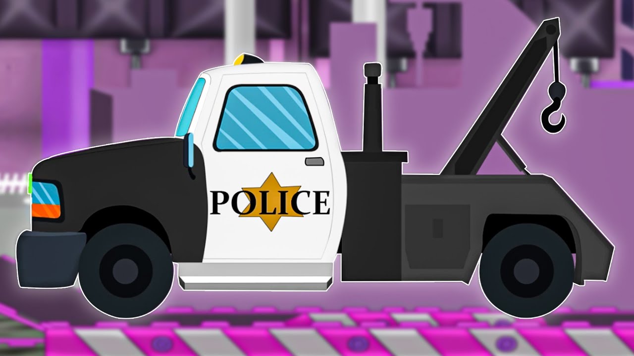 Police Tow Truck + Car Cartoon Videos For Kids - YouTube
