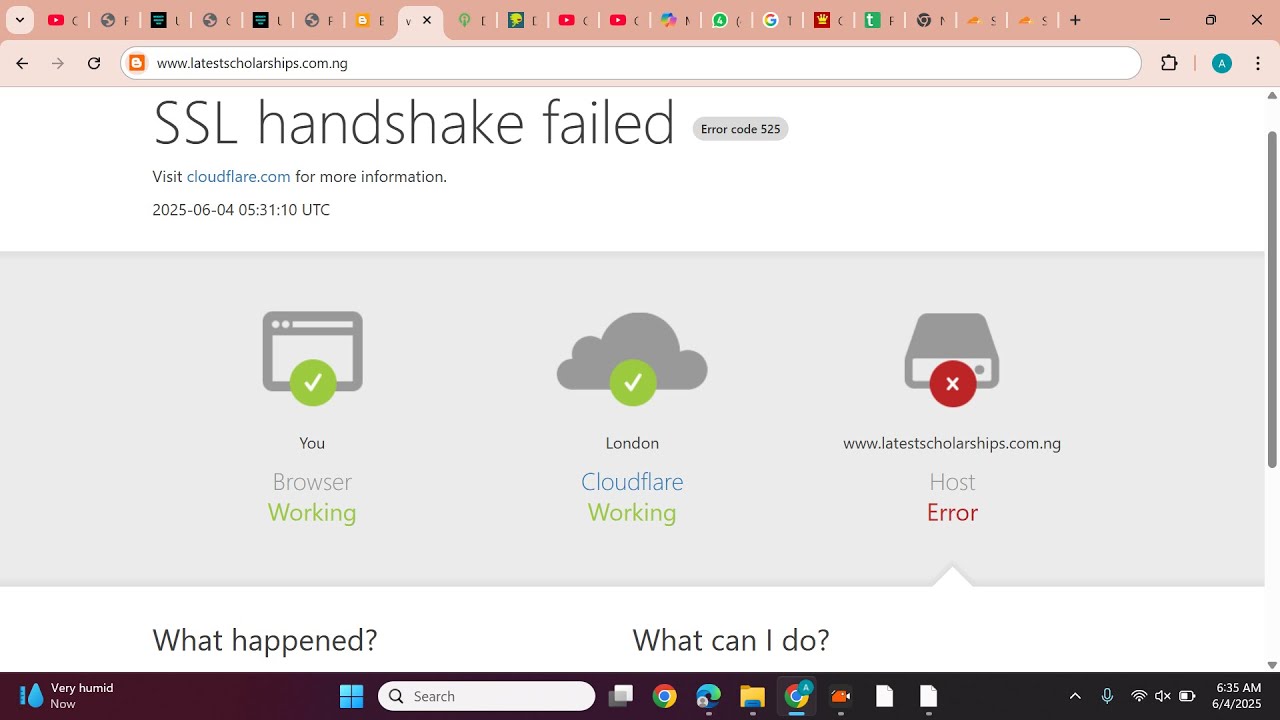 How To Solve Ssl Handshake Failed Error 525 Cloudflare Error When You Connect Your Websitie